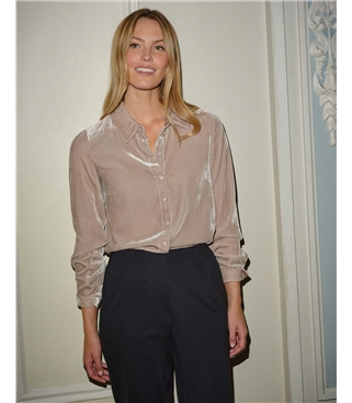 Mink | Velvet Silk Shirt | WoolOvers US