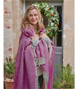 Antique/Red | Traditional Pure Wool Throw | WoolOvers UK