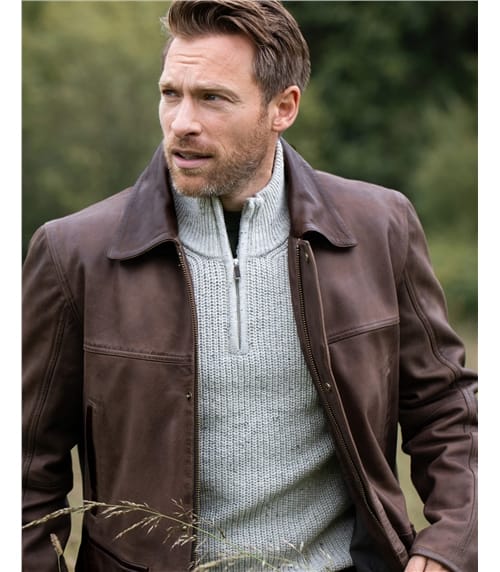 Mens Leather Jackets & Boiled Wool Coats | WoolOvers UK