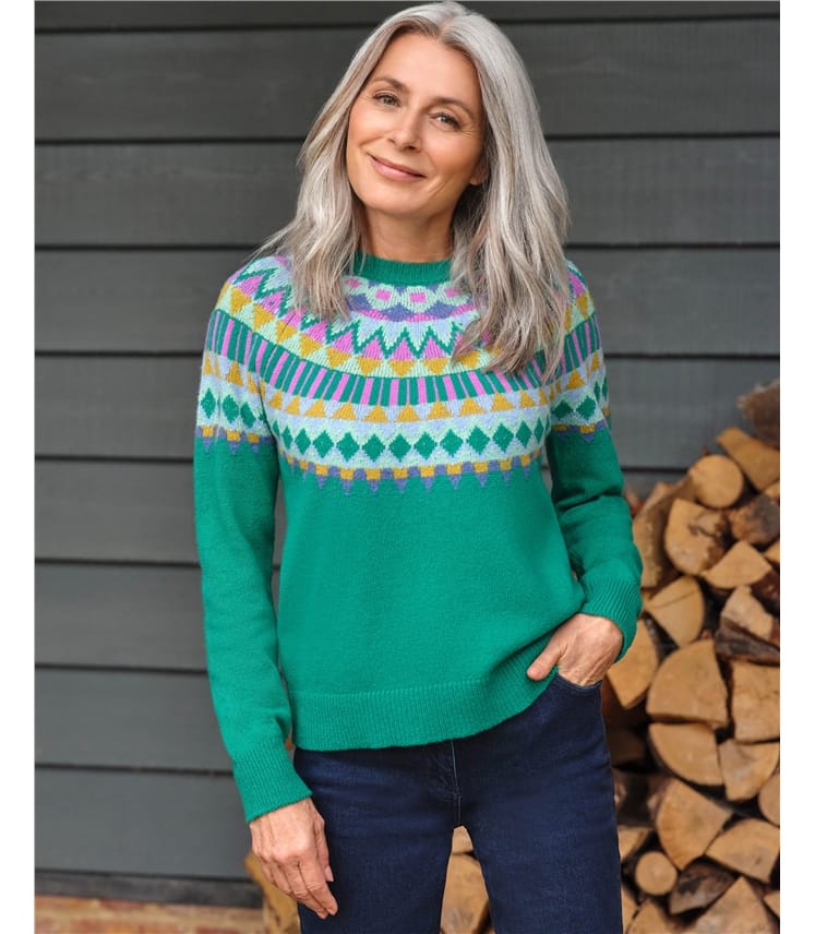 Multicolore | Geo Pattern Jumper | Woolover FR