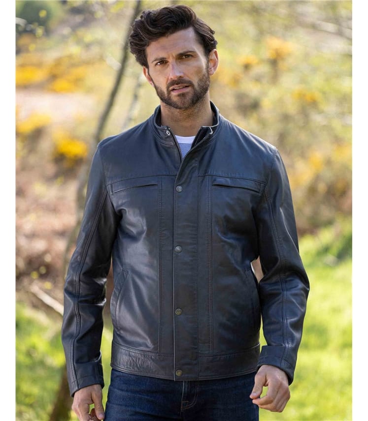 Mens Leather Jackets & Boiled Wool Coats | WoolOvers UK