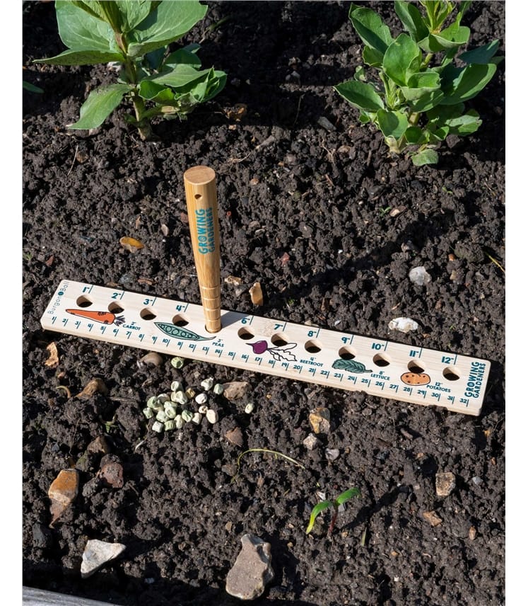 Natural | Childrens Planting Ruler And Dibber Set | WoolOvers UK