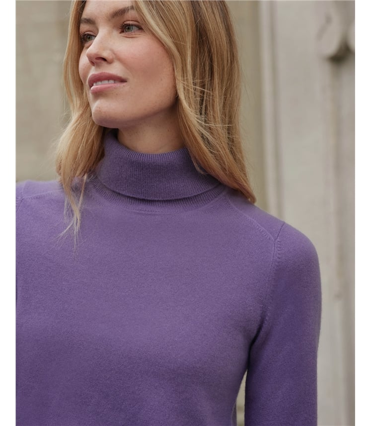 Viola | Womens Cashmere Polo Neck Sweater | WoolOvers UK