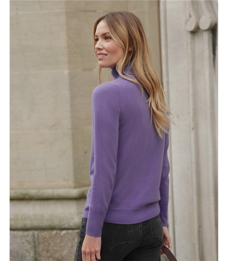 Viola | Womens Cashmere Polo Neck Sweater | WoolOvers UK
