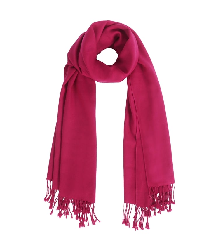 Lipstick Pink | Super Soft Cashmere Blend Pashmina | WoolOvers US