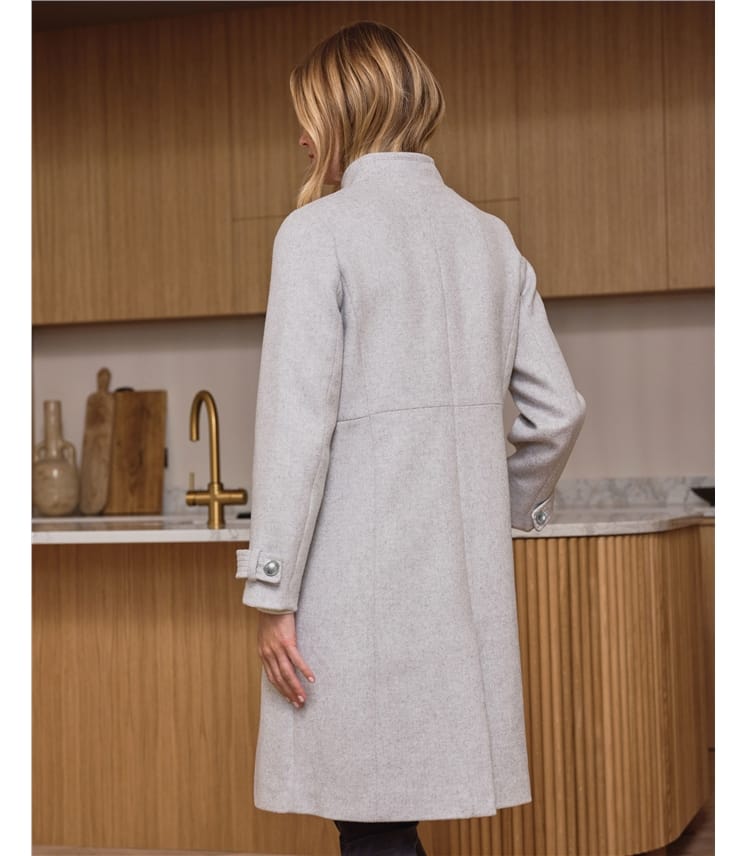Glass Grey | Military Dolly Coat | WoolOvers UK