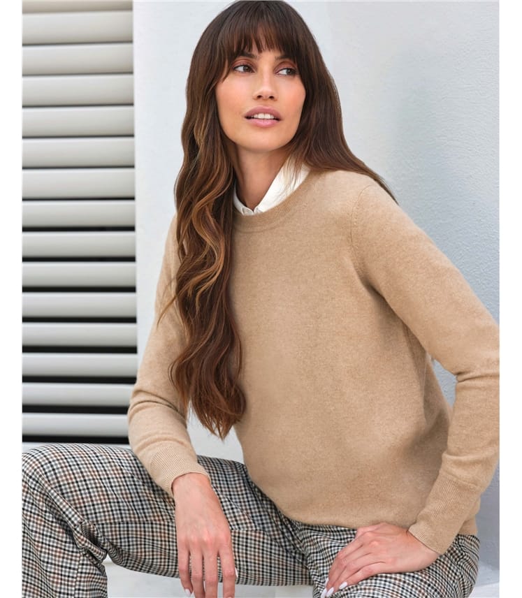 Toffee | Womens Cashmere Boyfriend Sweater | WoolOvers UK