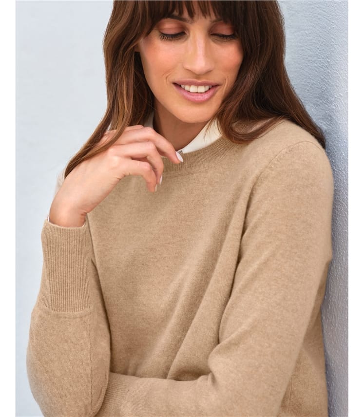 Toffee | Womens Cashmere Boyfriend Sweater | WoolOvers US