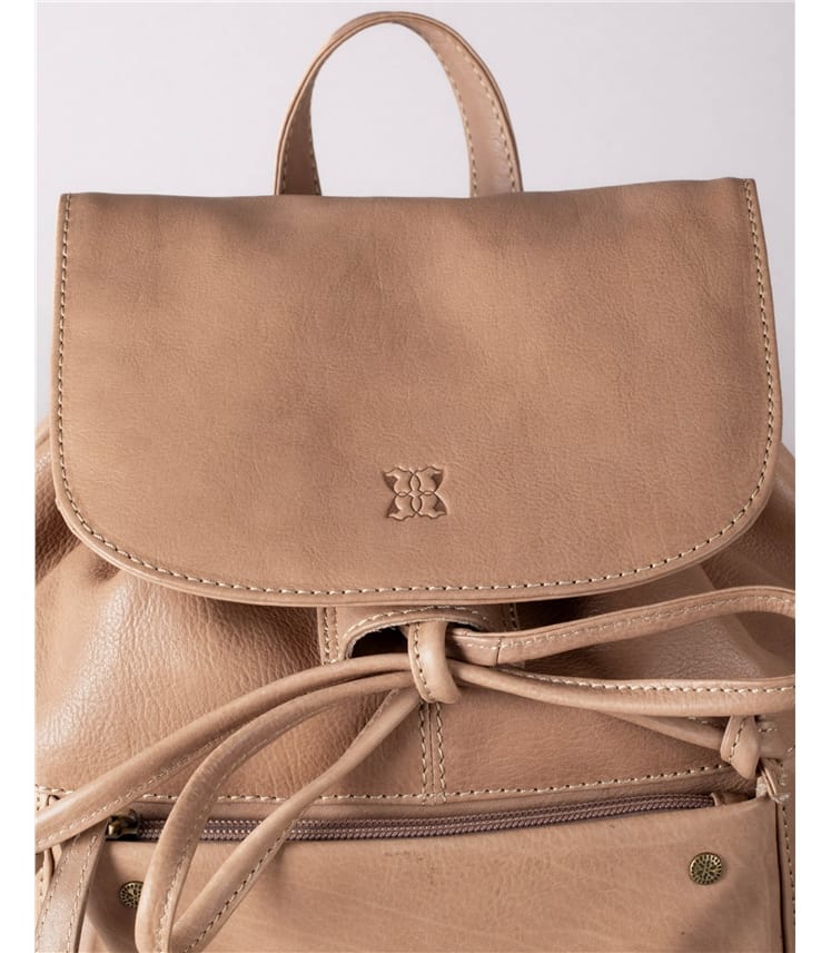 Taupe | Harstone Leather Backpack | WoolOvers UK