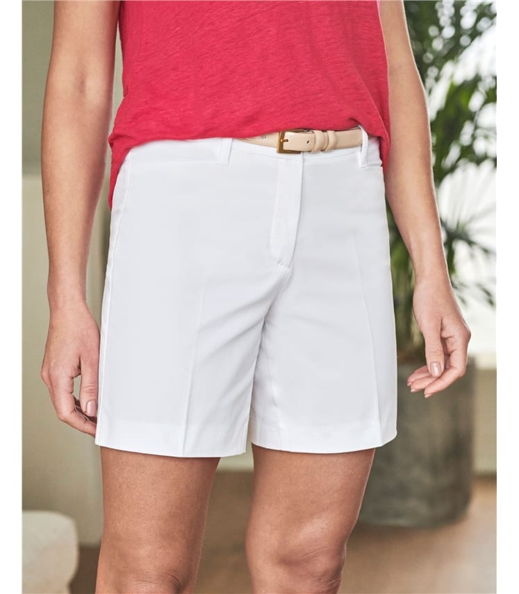 White | City Shorts LWS19 | WoolOvers UK