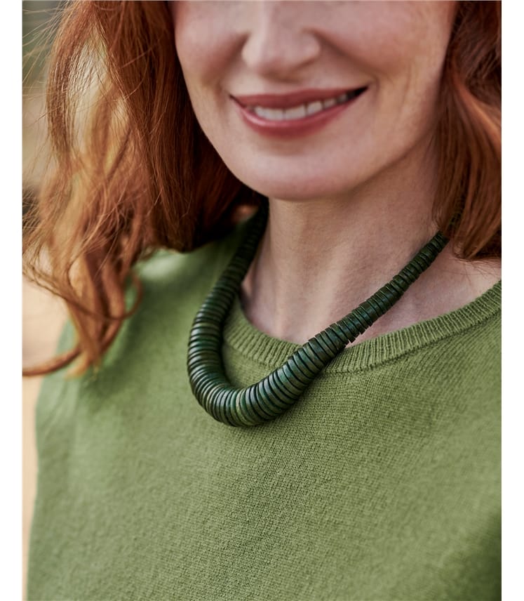 Moss | Graduated Disc Necklace | WoolOvers AU