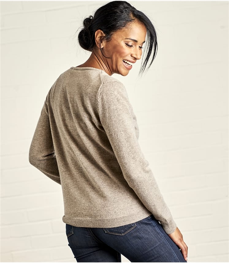 Pepper Womens Cashmere Merino Classic V Neck Cardigan Woolovers Us