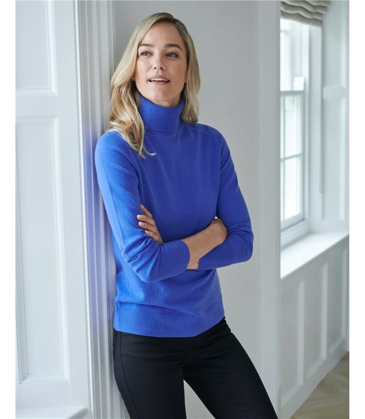 Viola | Womens Cashmere Turtle Neck Sweater | WoolOvers US