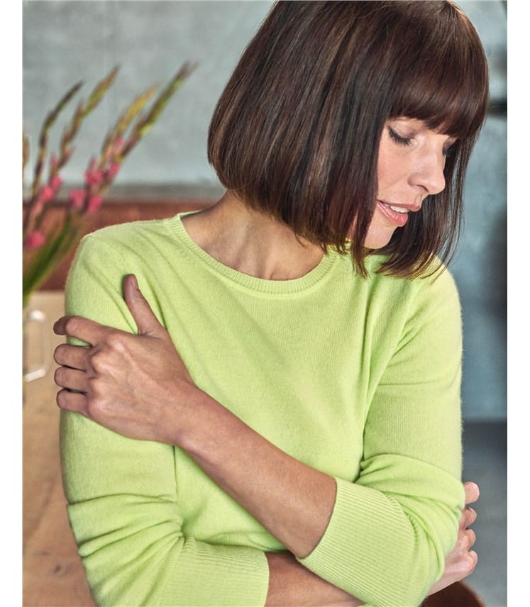 Limeade | Cashmere Cropped Sweater | WoolOvers US