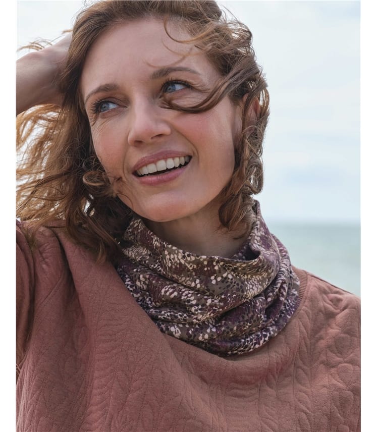 Abstract Spot Print | Jersey Snood | WoolOvers UK