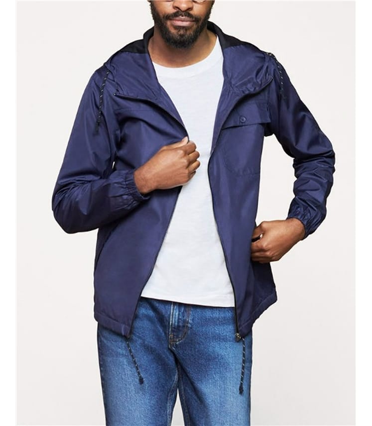 Navy | Kaiden Showerproof Jacket | WoolOvers UK
