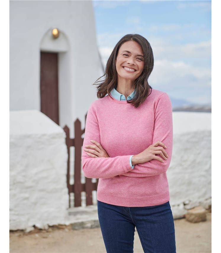 Marble | Cashmere & Merino Crew Neck Knitted Jumper | WoolOvers AU