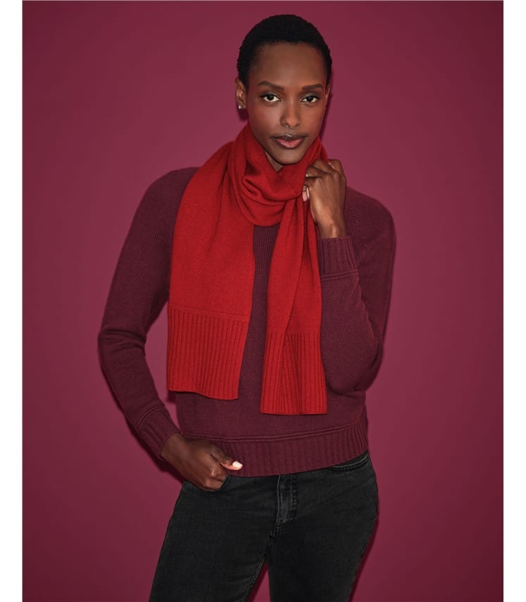 Wool Red Scarf For Winter