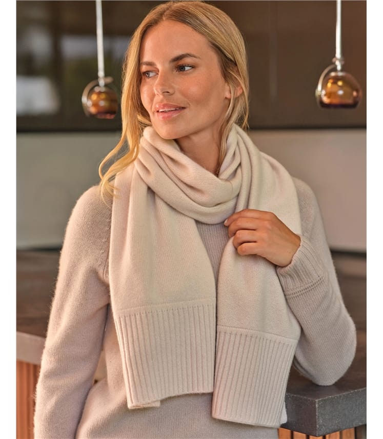 Vanilla | Pure Cashmere Scarf | WoolOvers US