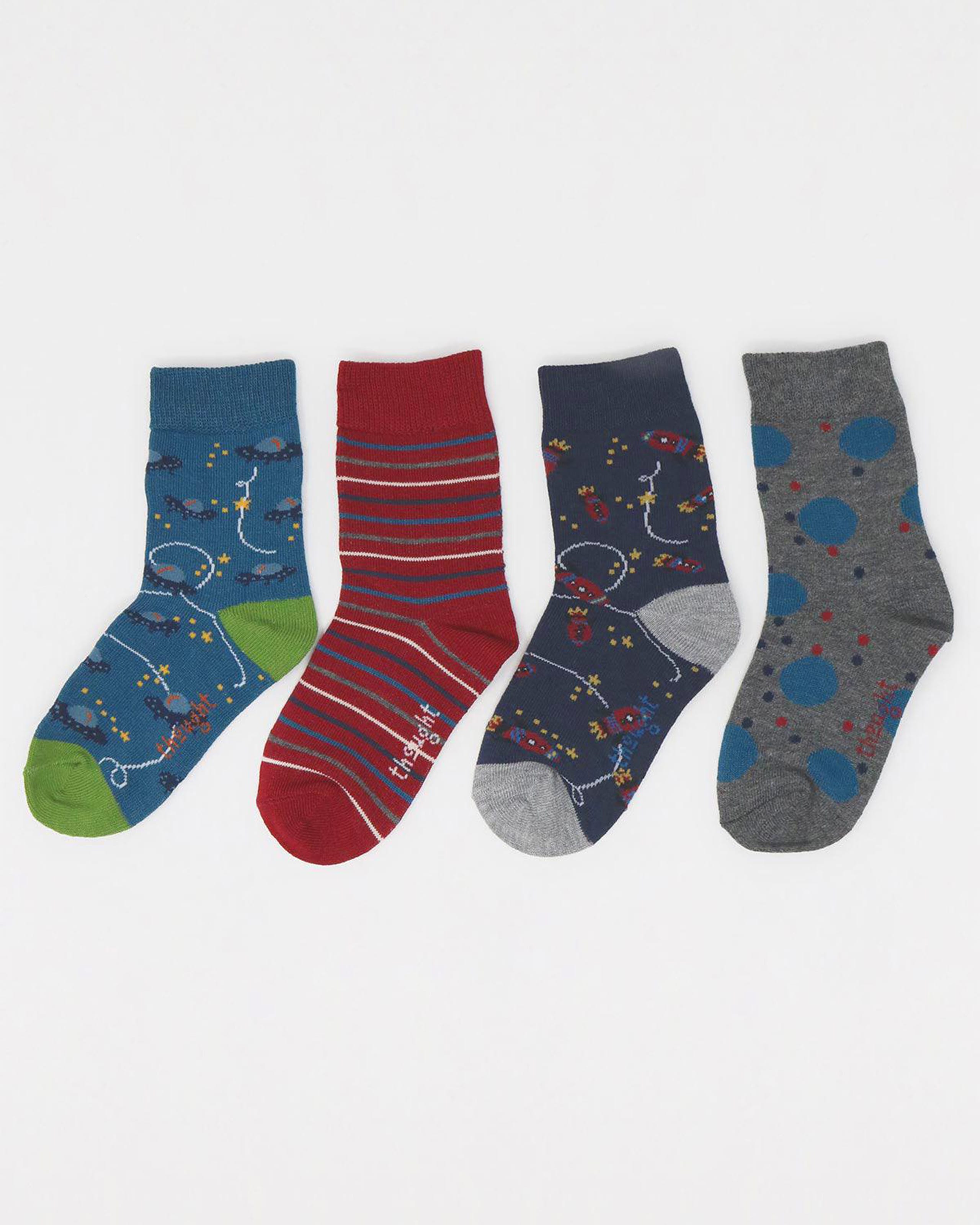 Multi | Kids Franky Rocket Sock Box | WoolOvers UK
