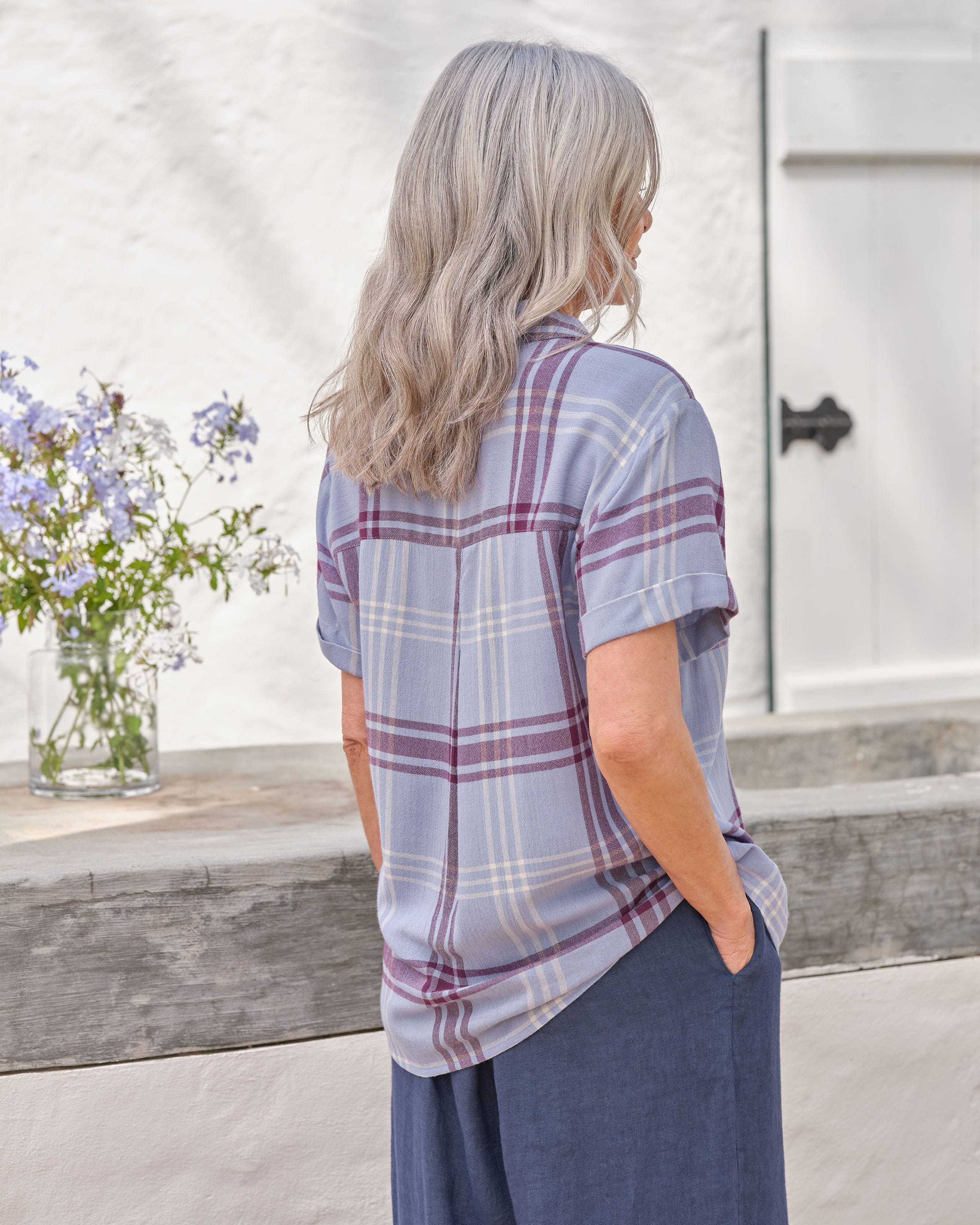 Pastel Check | Short Sleeve Check Shirt | WoolOvers AU