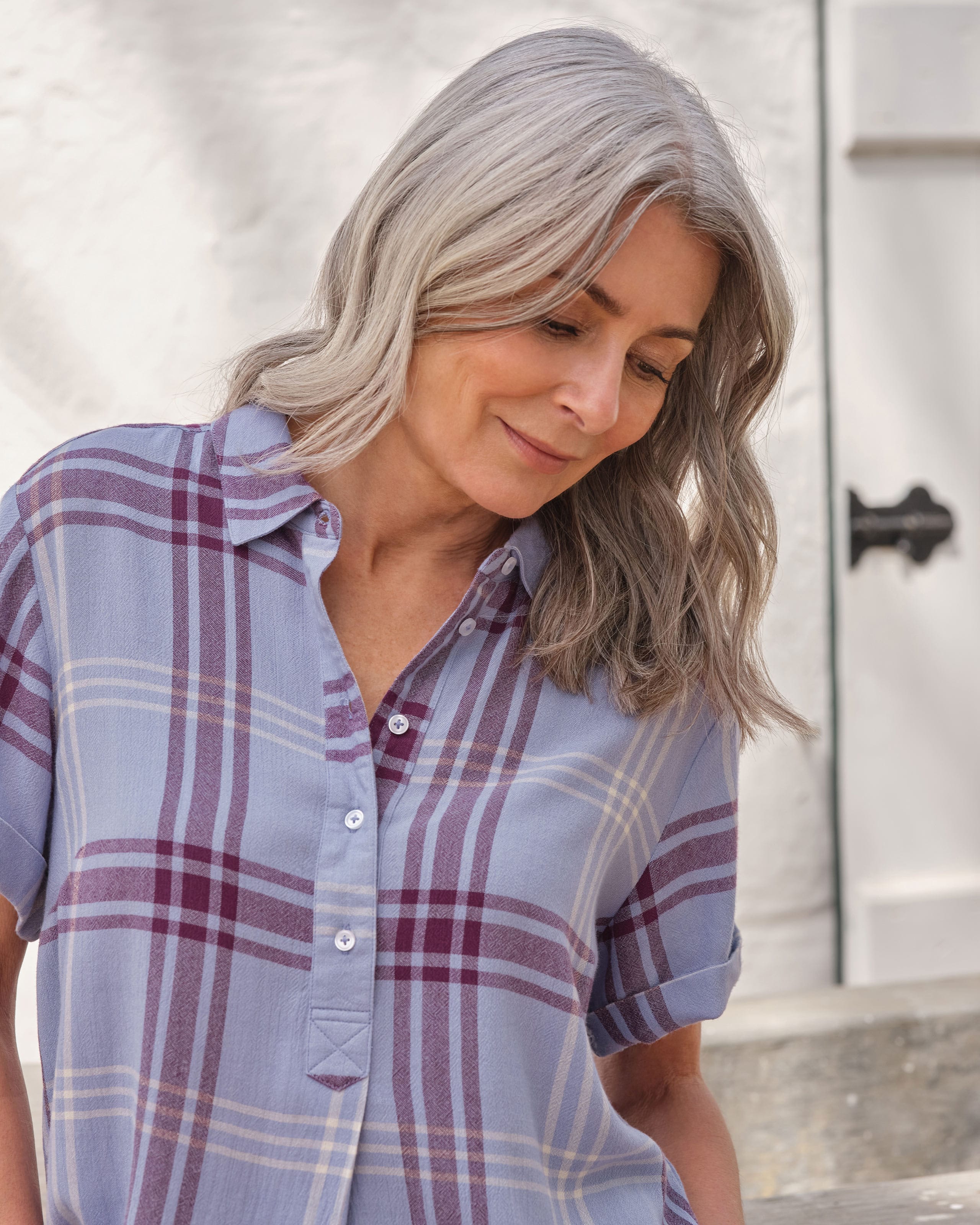 Pastel Check | Short Sleeve Check Shirt | WoolOvers AU