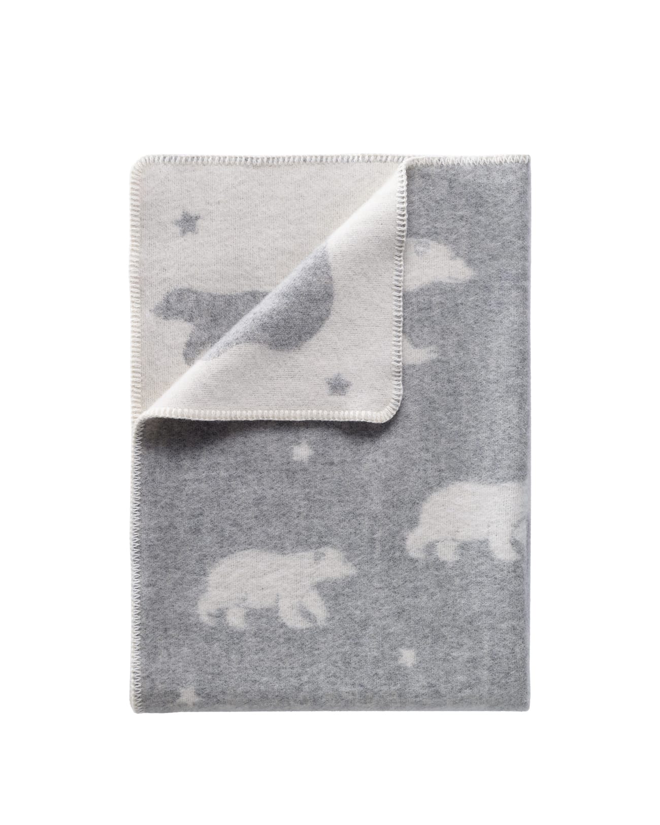 Soft Grey Polar Bear | Wool Small Animal Blanket | WoolOvers UK