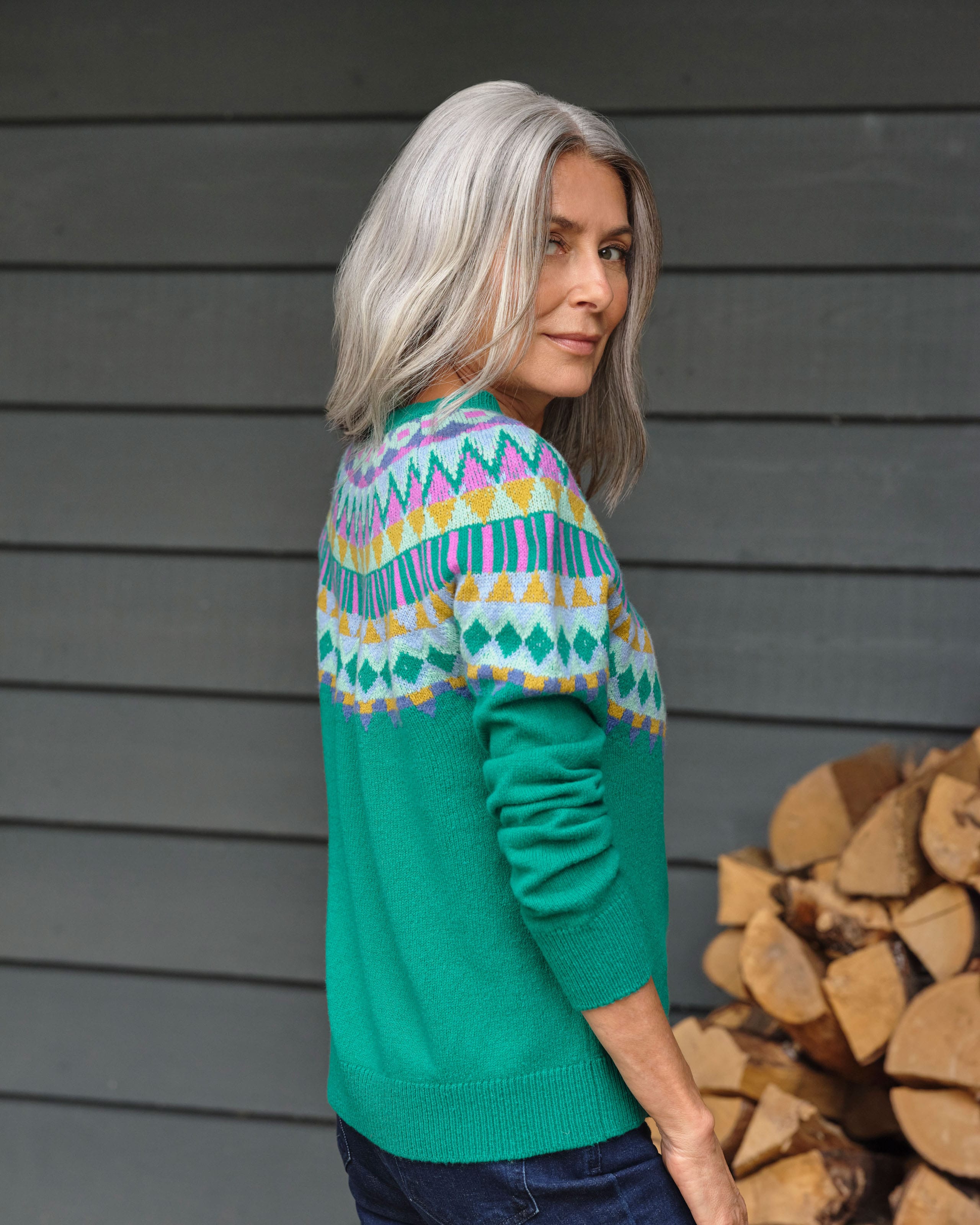 Multi | Pullover mit geometrischem Muster | WoolOvers DE