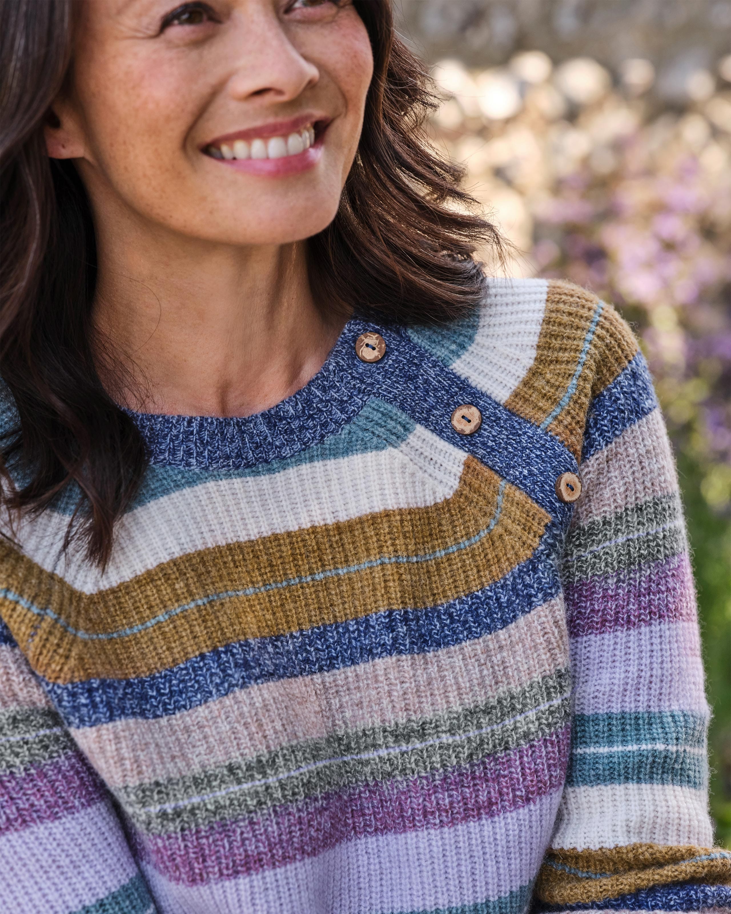 Multi | Marled Stripe Jumper | WoolOvers AU