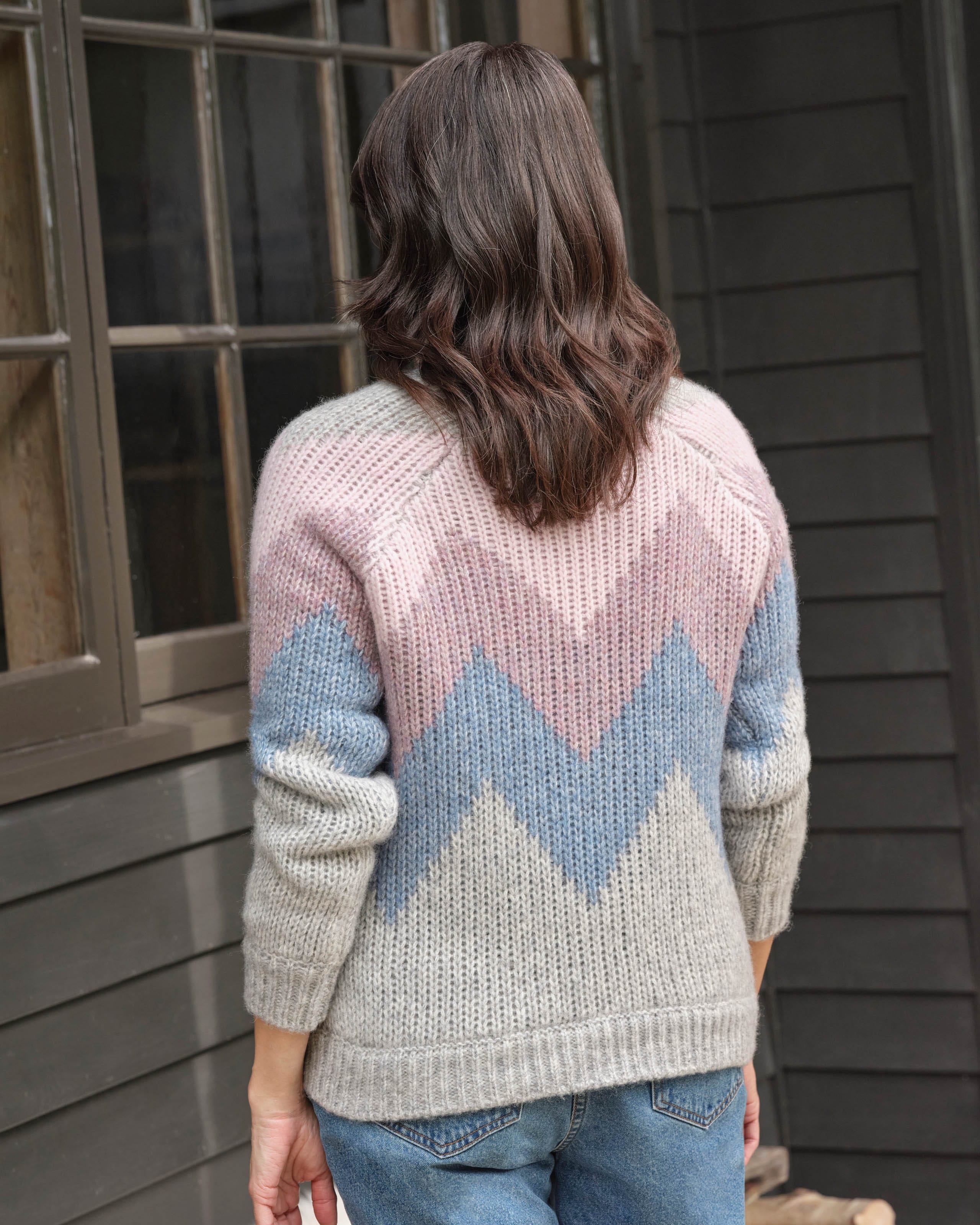Multi | Grobgestrickter Zick Zack Pullover | WoolOvers DE