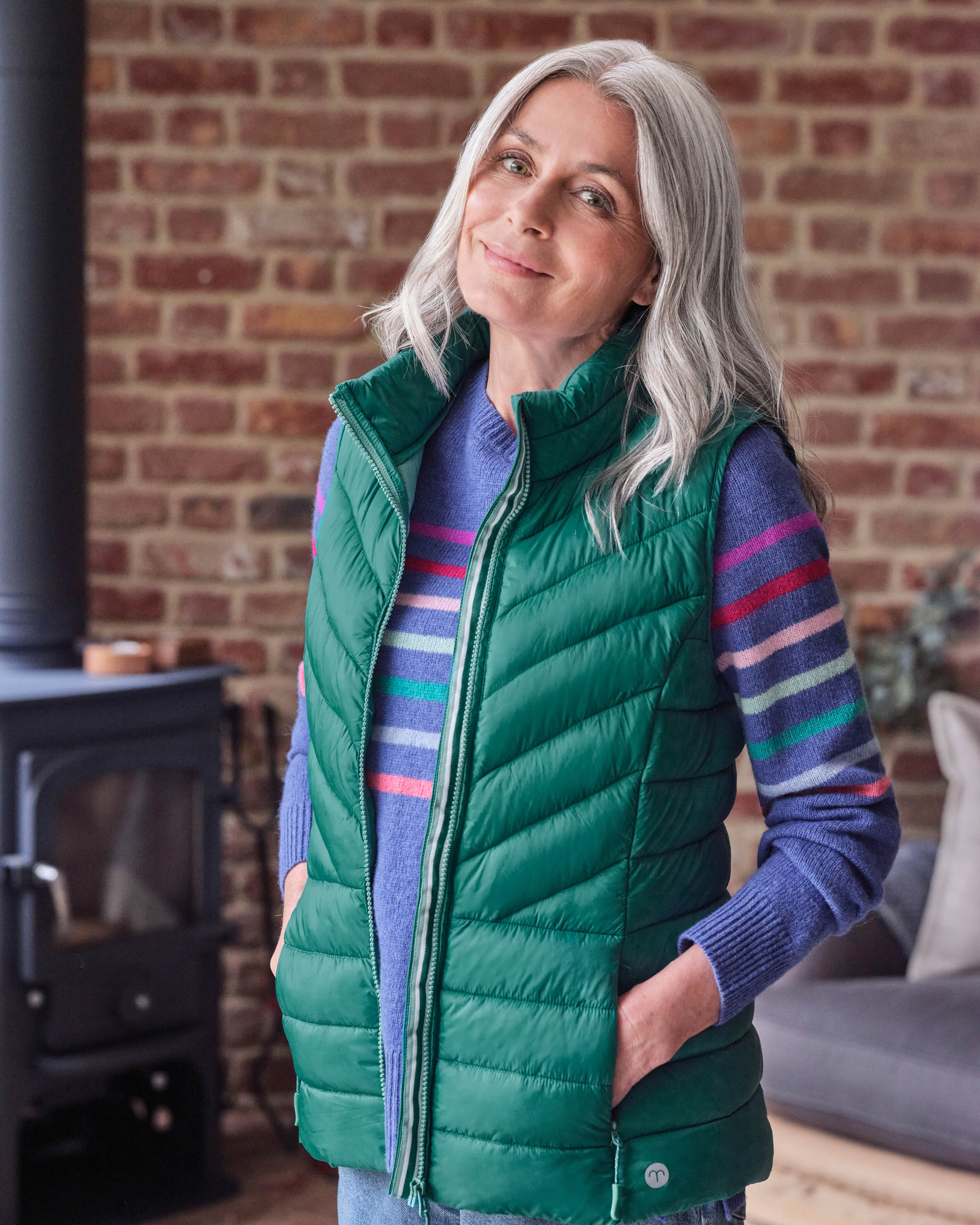 Deep Jade | Glen Puffer Gilet | WoolOvers UK