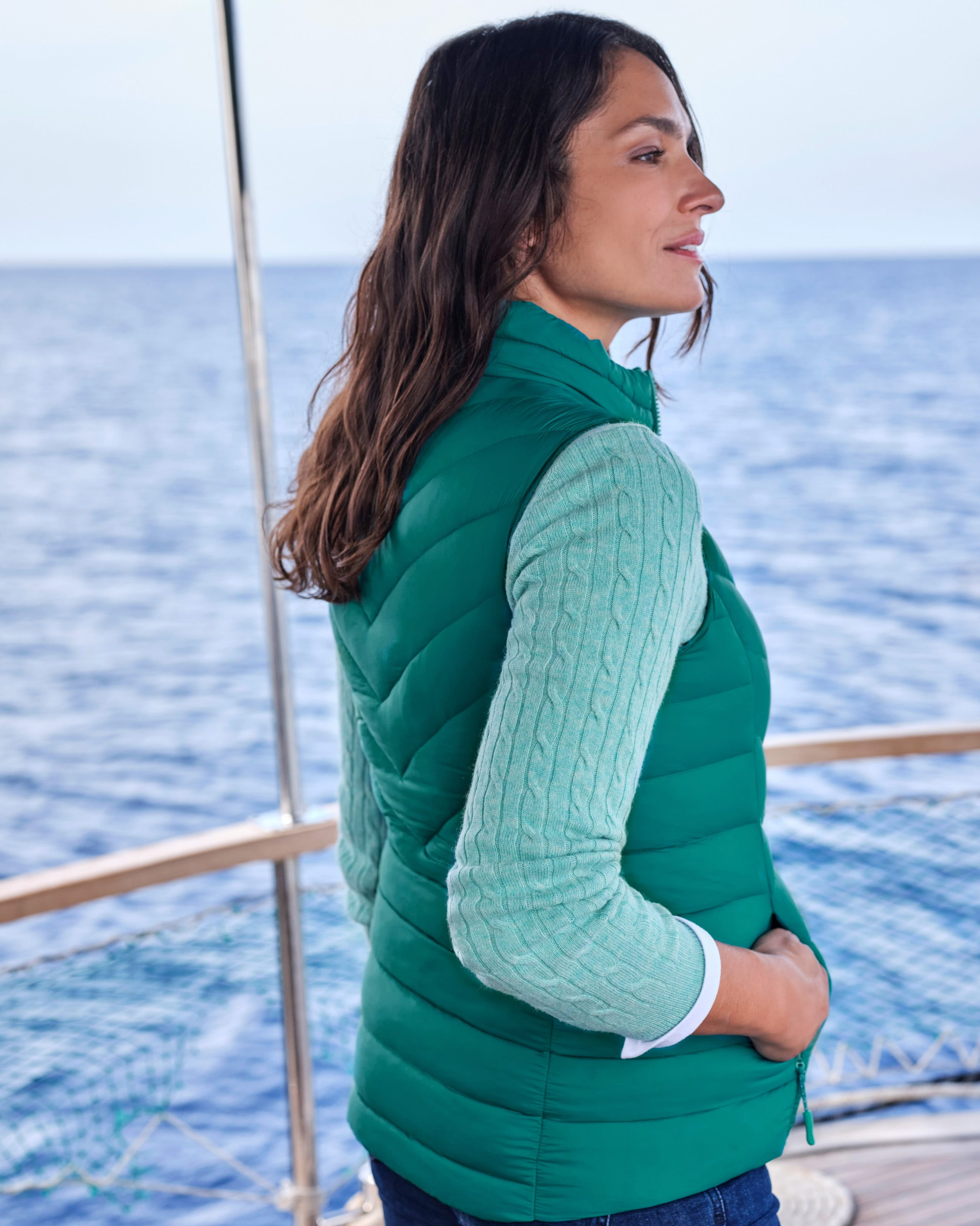 Deep Jade | Glen Puffer Gilet | WoolOvers UK