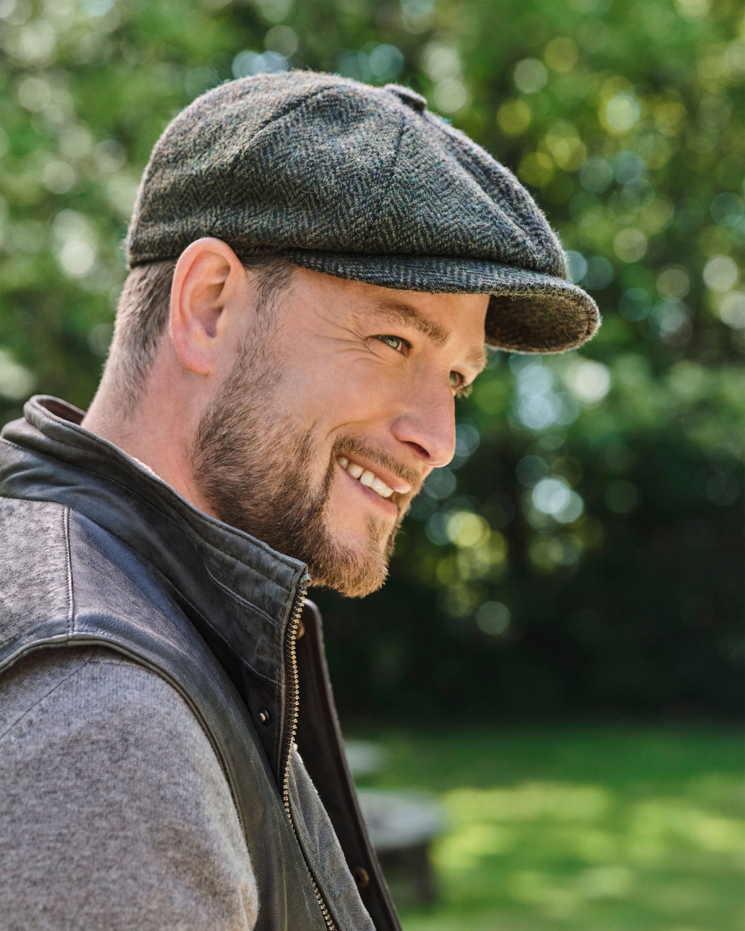 Forest Green | Mens Baker Boy Hat | WoolOvers UK