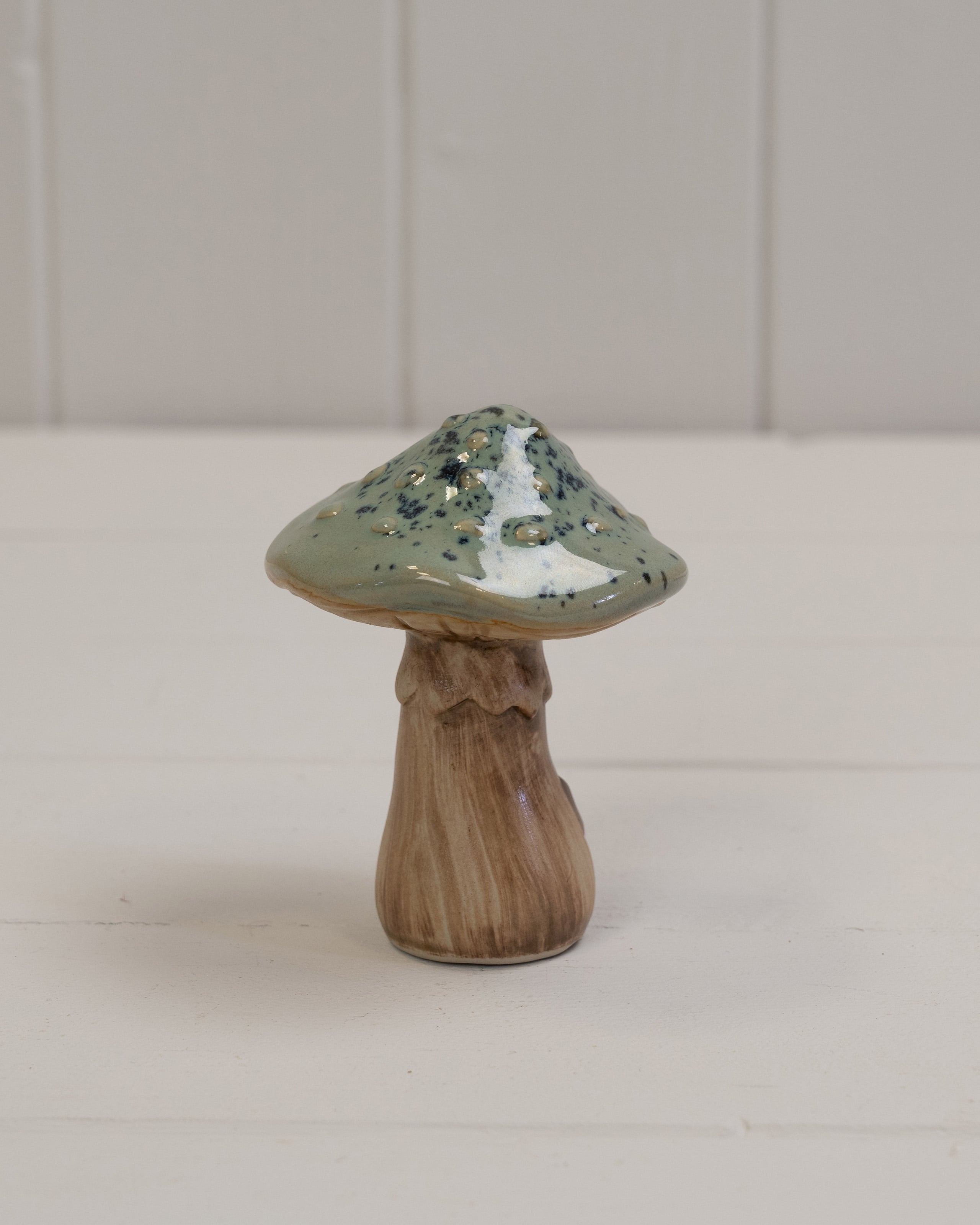 Light Green | Ceramic Mushroom Ornament | WoolOvers UK