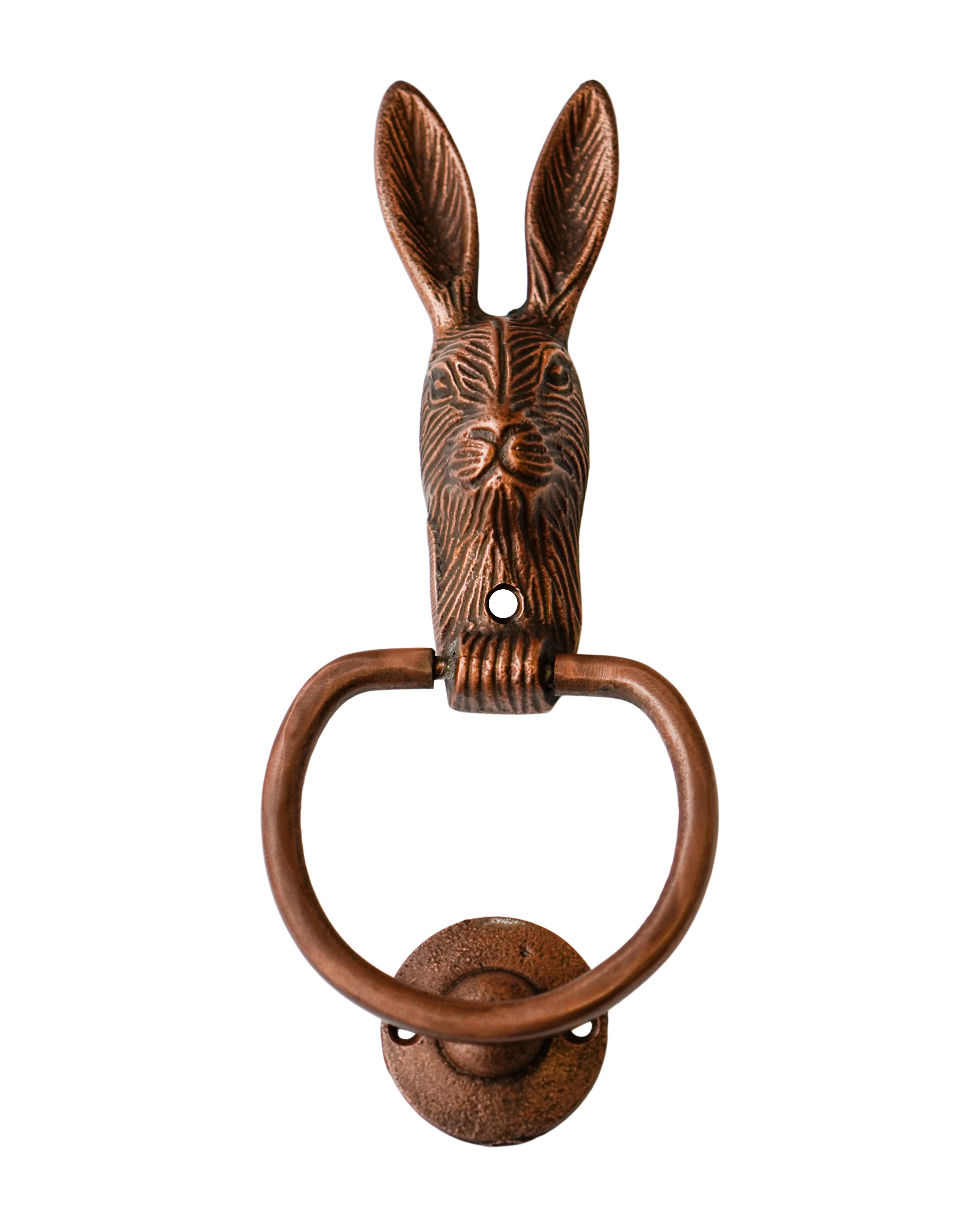 Antique Copper | Cast Iron Hare Door Knocker | WoolOvers UK