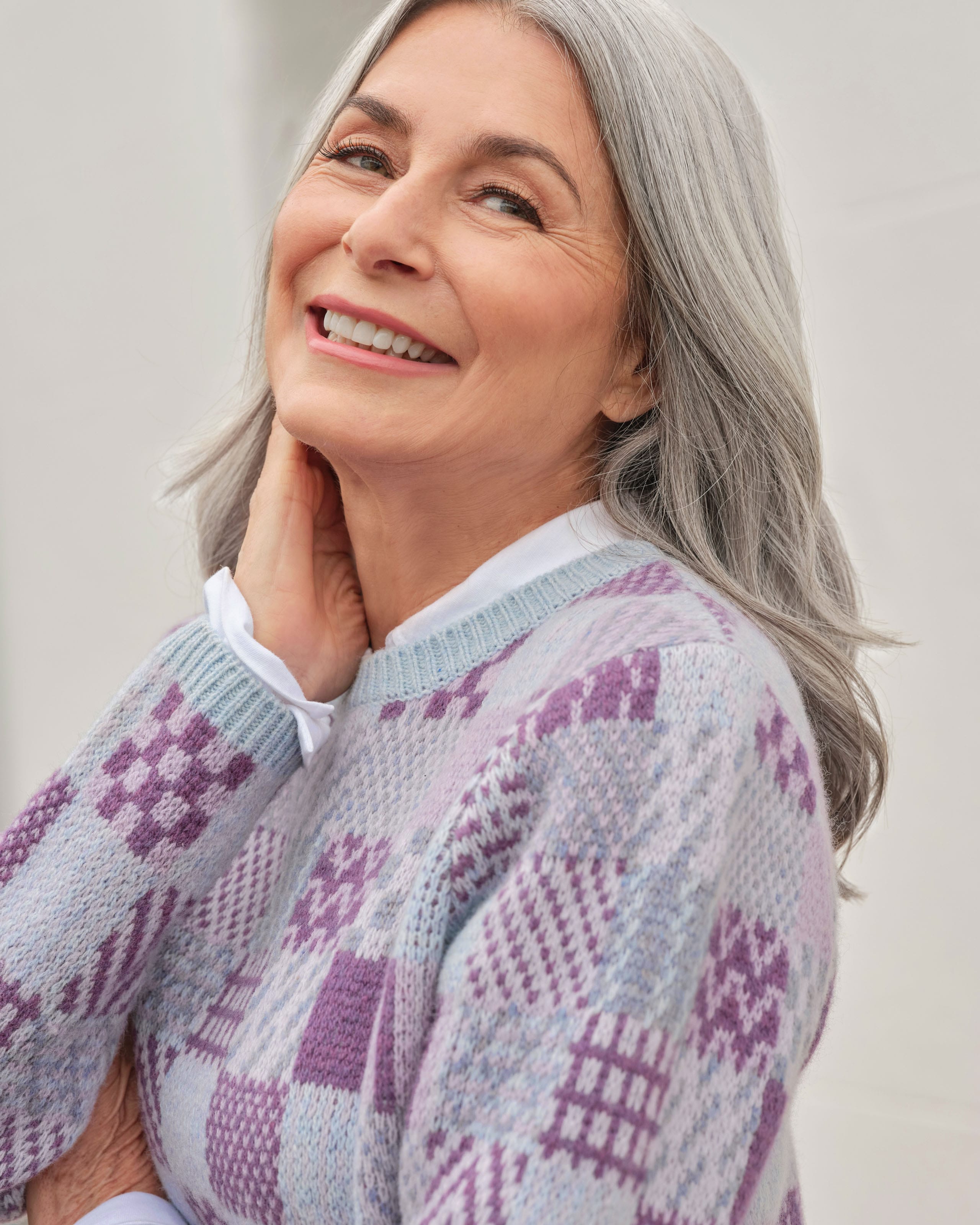 Multi | Checkerboard Pattern Jumper | WoolOvers UK