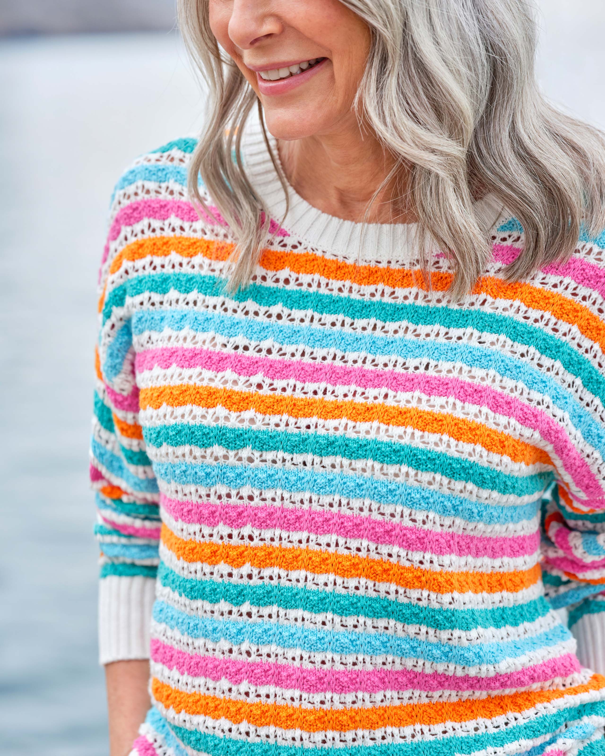 Bright Multi | Bright Stripe Jumper | WoolOvers AU