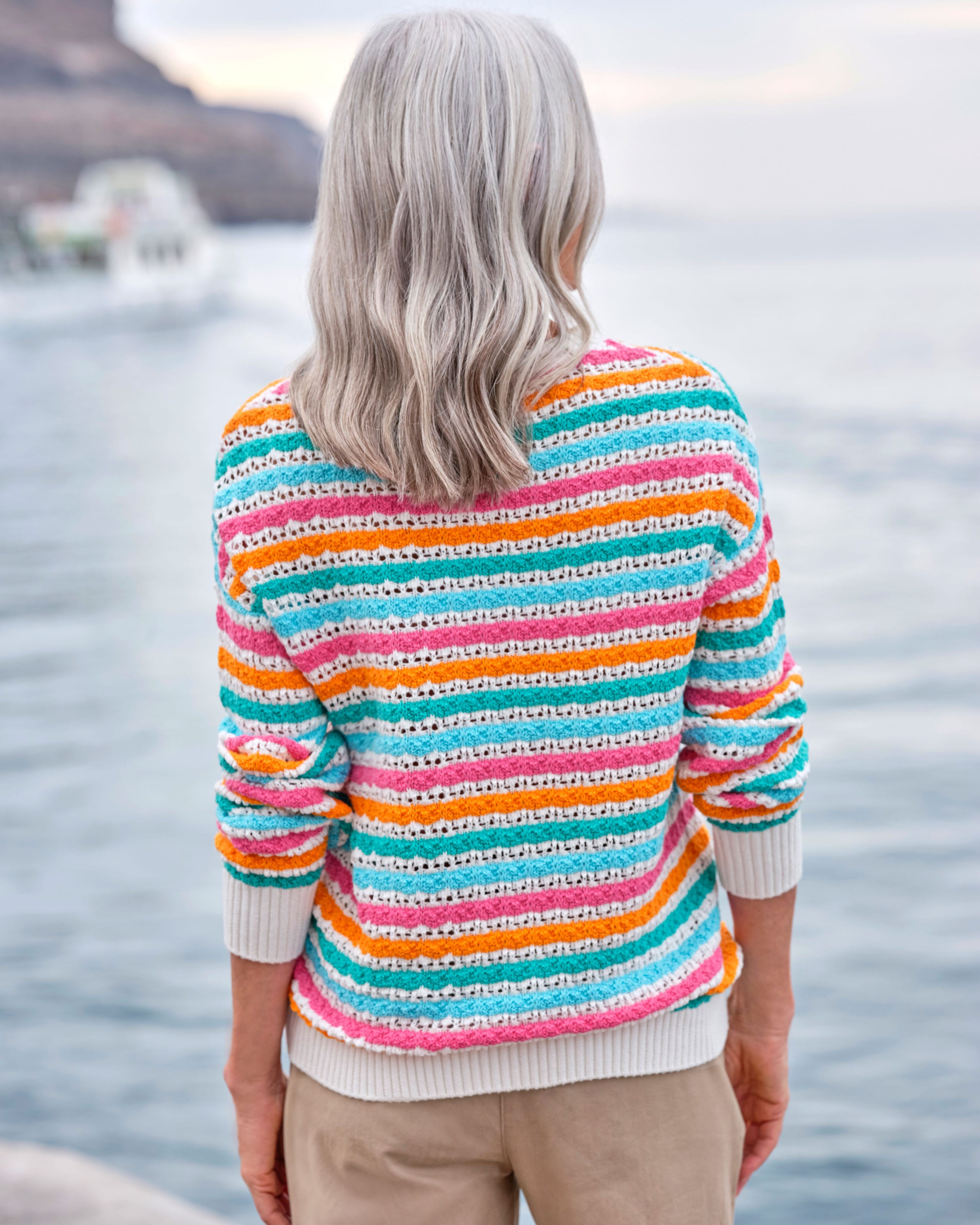 Bright Multi | Bright Stripe Jumper | WoolOvers AU