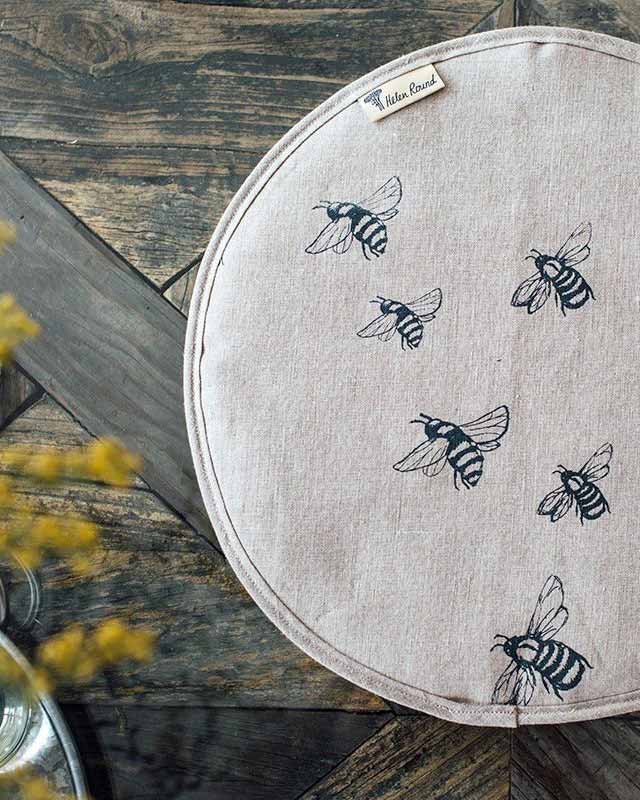 Natural Bee | Linen Aga Chef Pad | WoolOvers UK