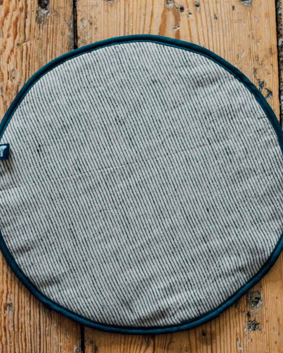 Natural Stripe | Linen Aga Chef Pad | WoolOvers UK