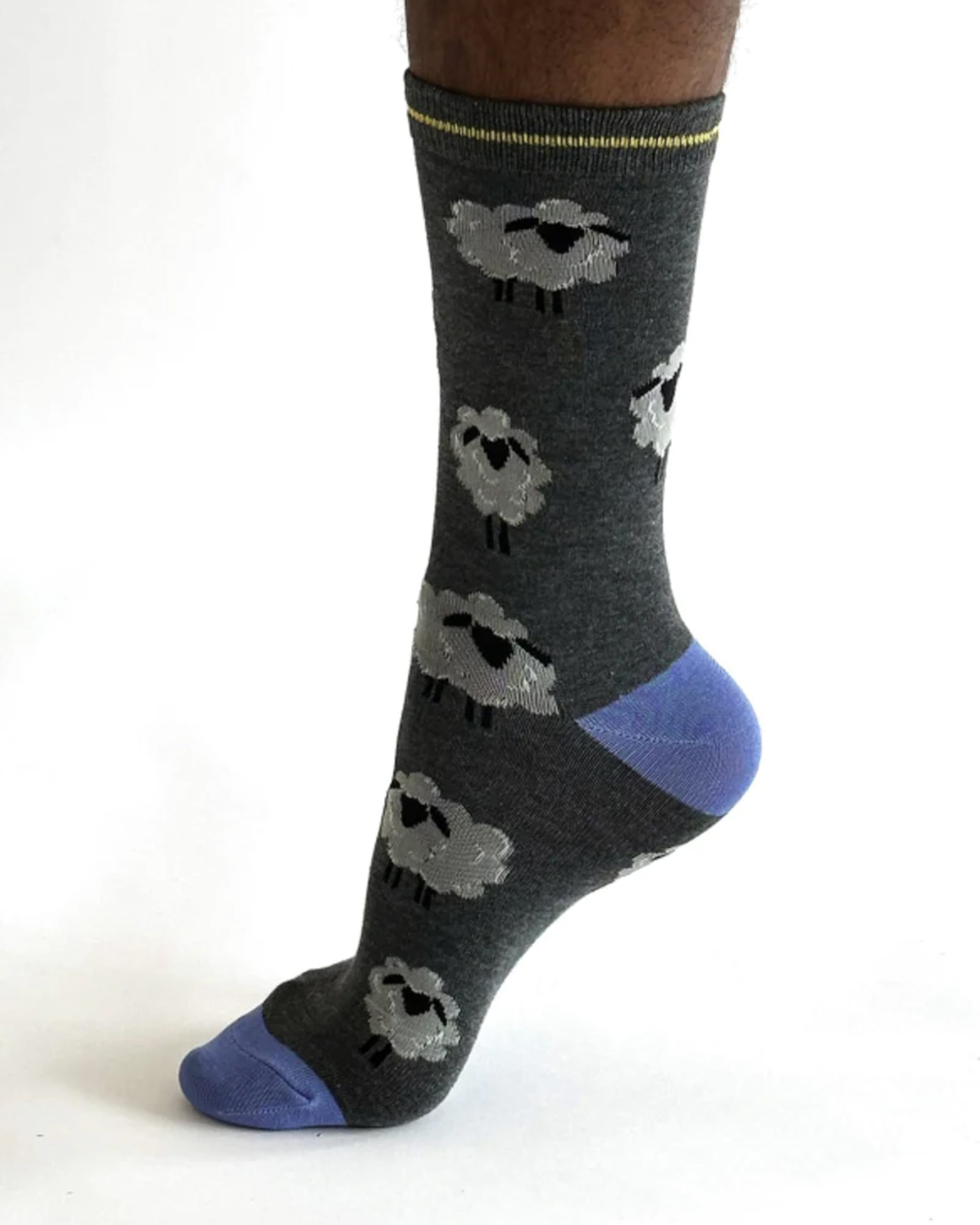 Grey | Mens Elliot Sheep Bamboo Socks | WoolOvers US