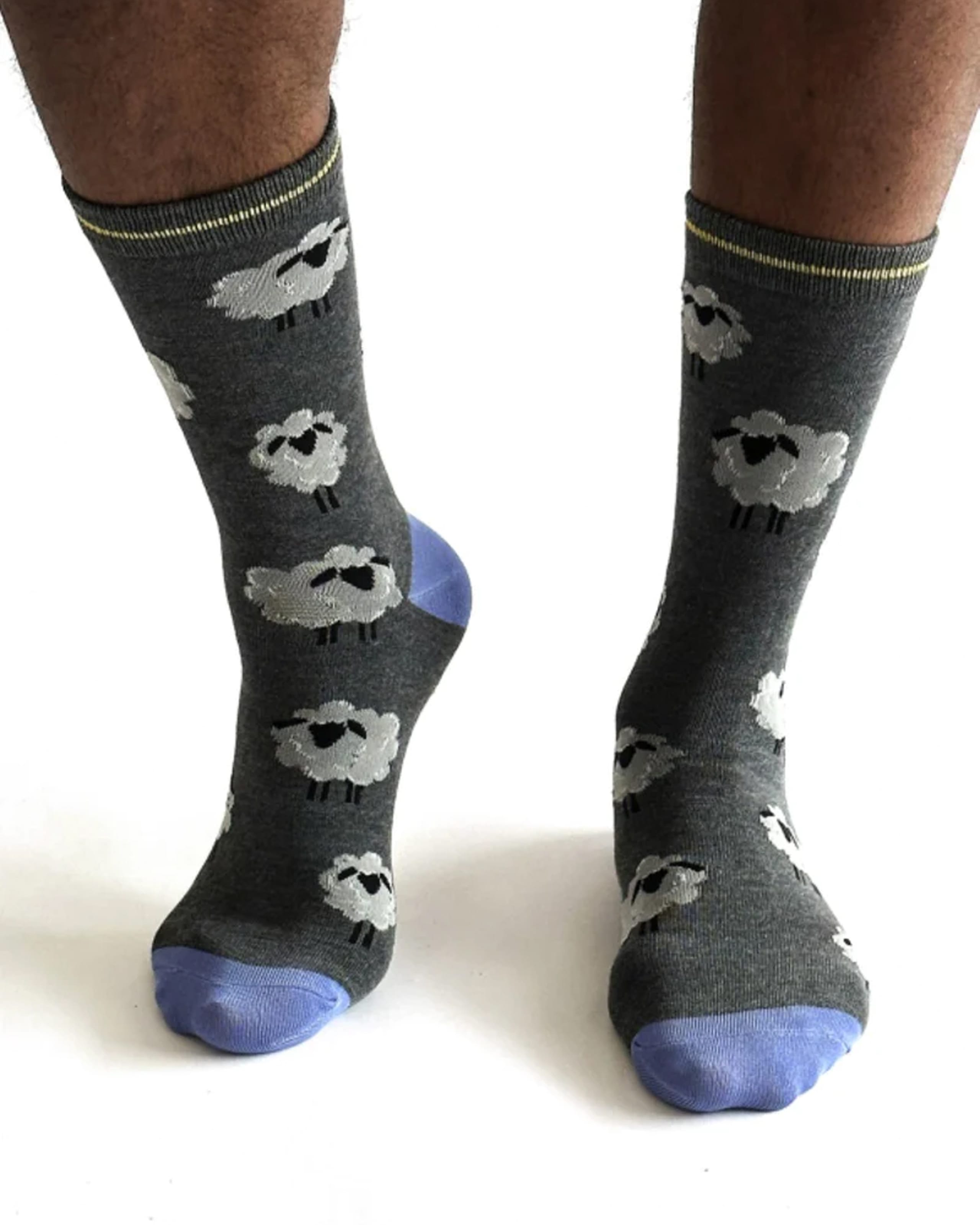 Grey | Mens Elliot Sheep Bamboo Socks | WoolOvers US