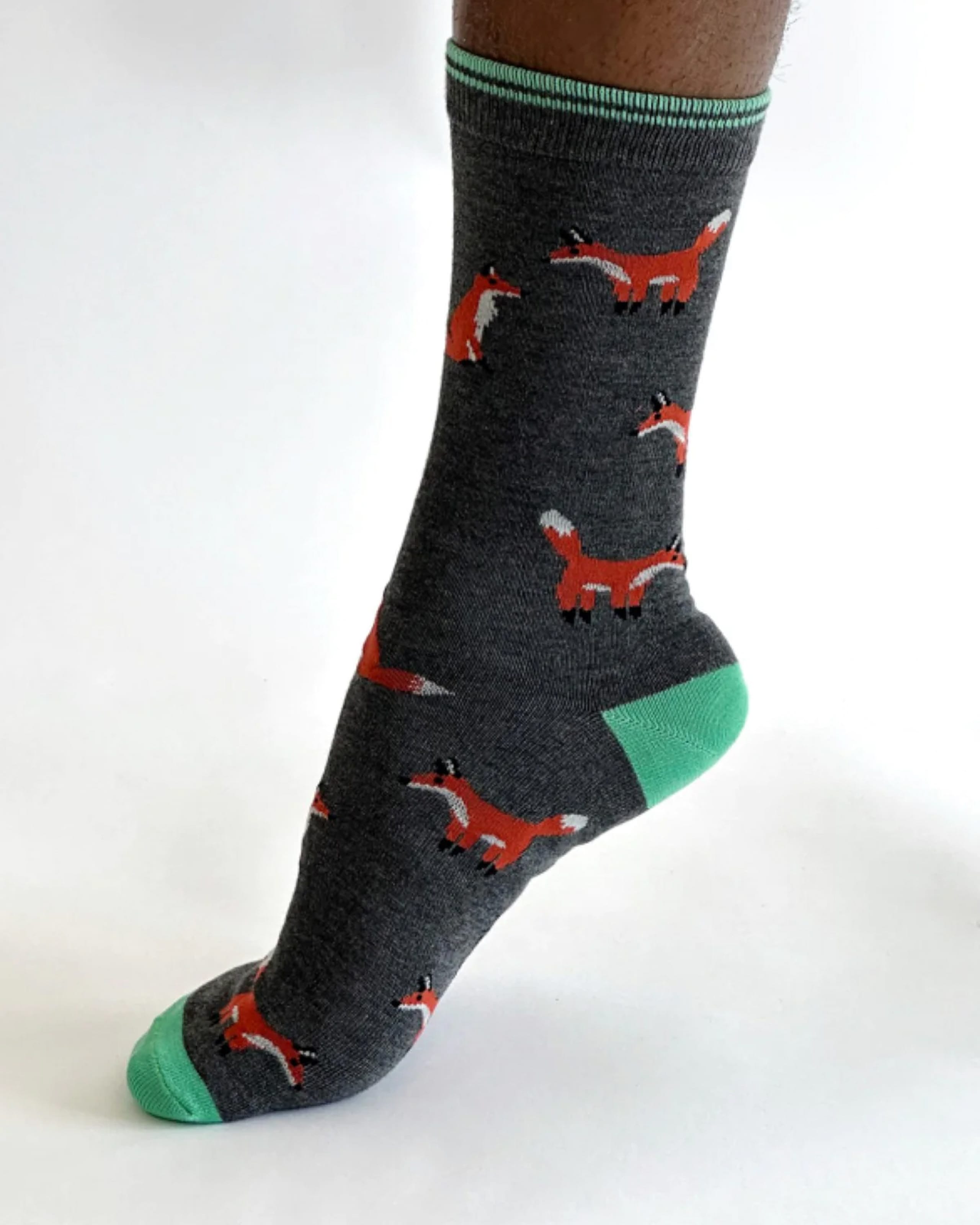 Grey | Oriel Fox Bamboo Socks | WoolOvers UK