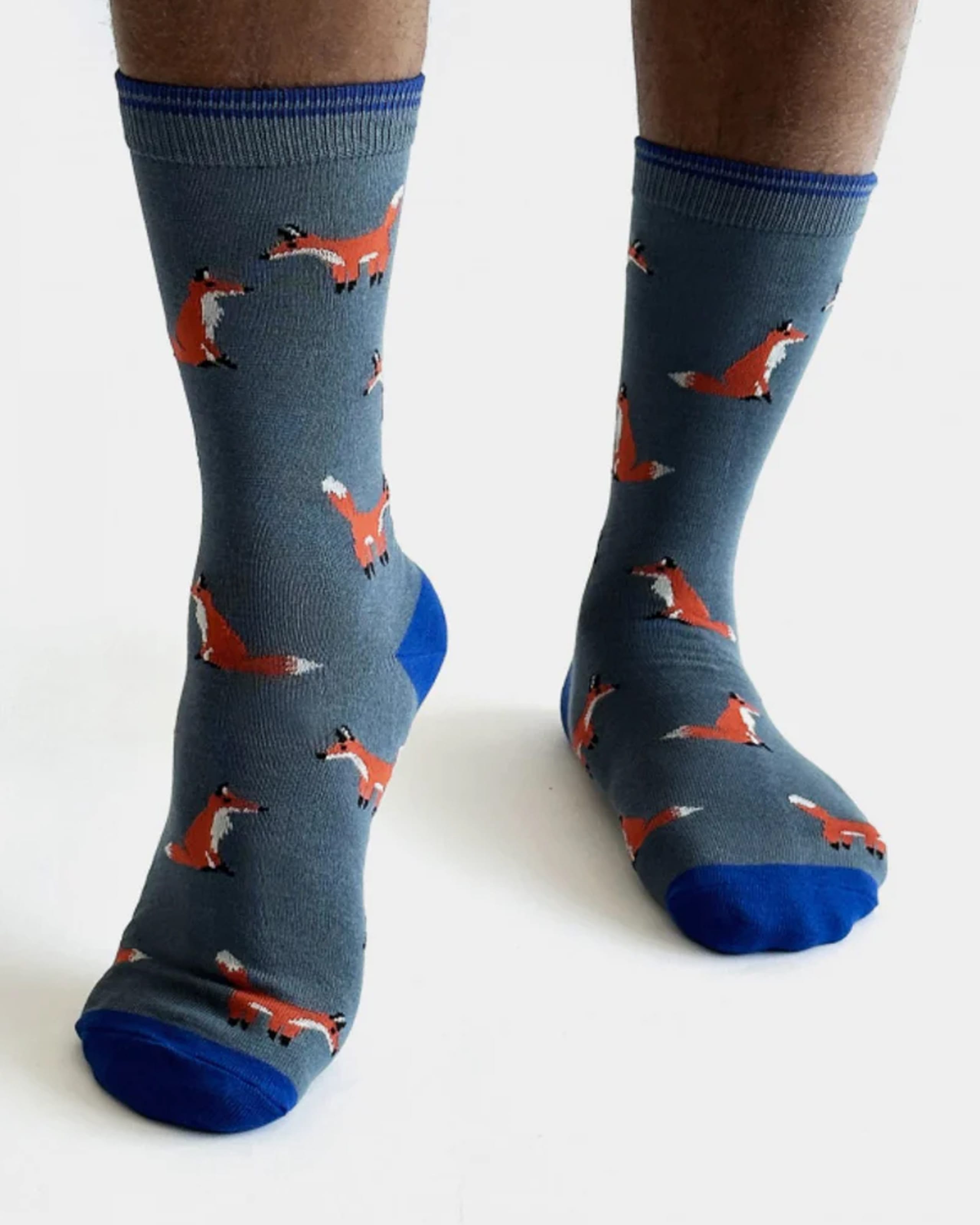 Light Blue | Oriel Fox Bamboo Socks | WoolOvers US