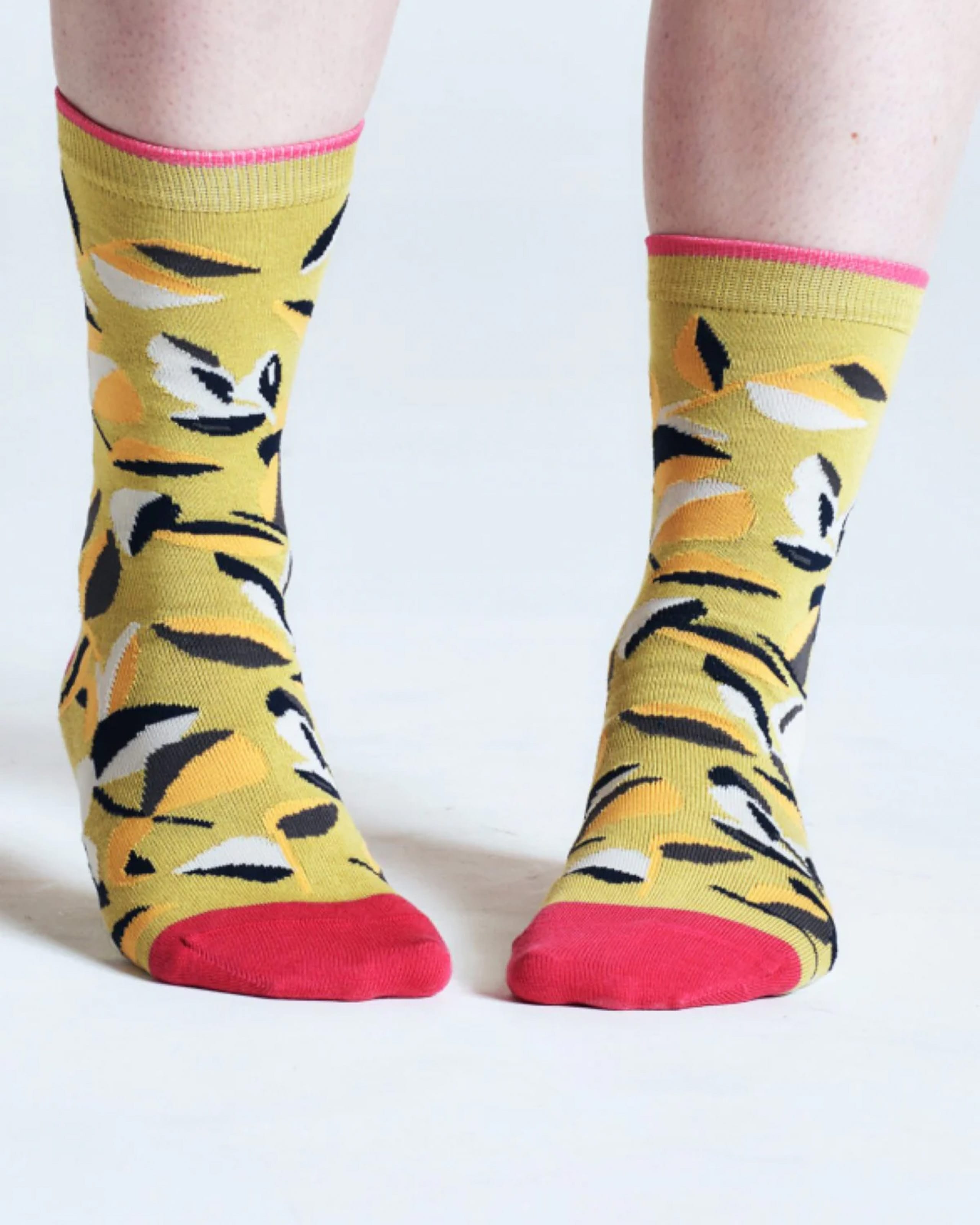 Sage Green | Womens Isabel Floral Bamboo Socks | WoolOvers US