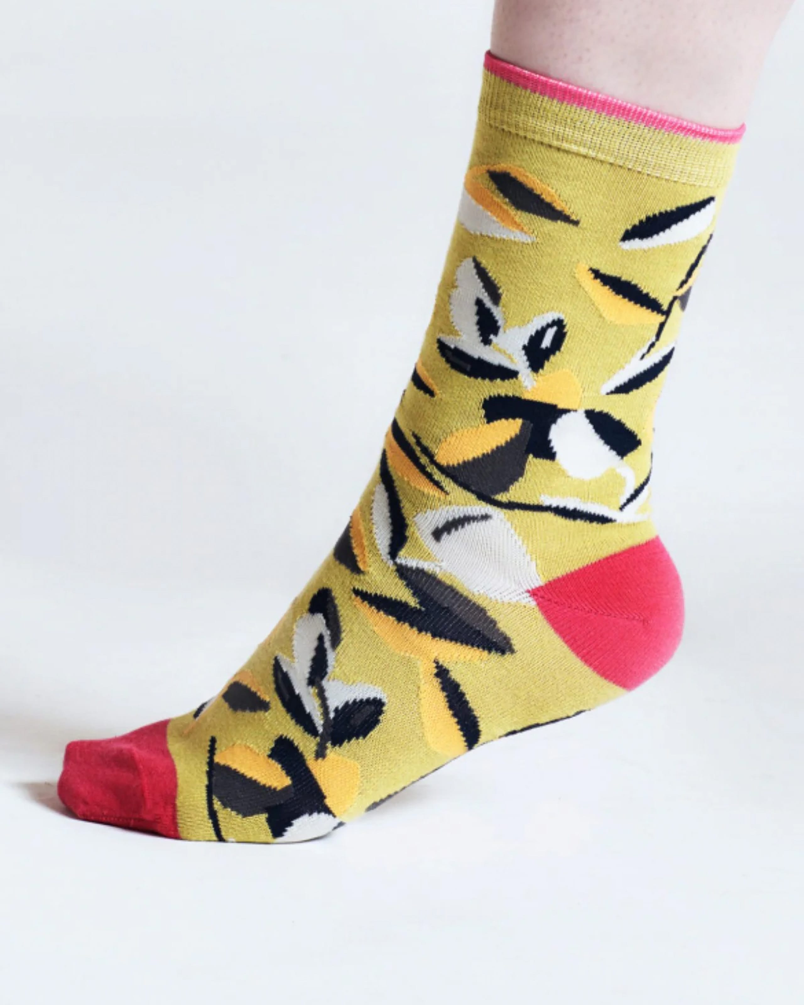 Sage Green | Womens Isabel Floral Bamboo Socks | WoolOvers UK