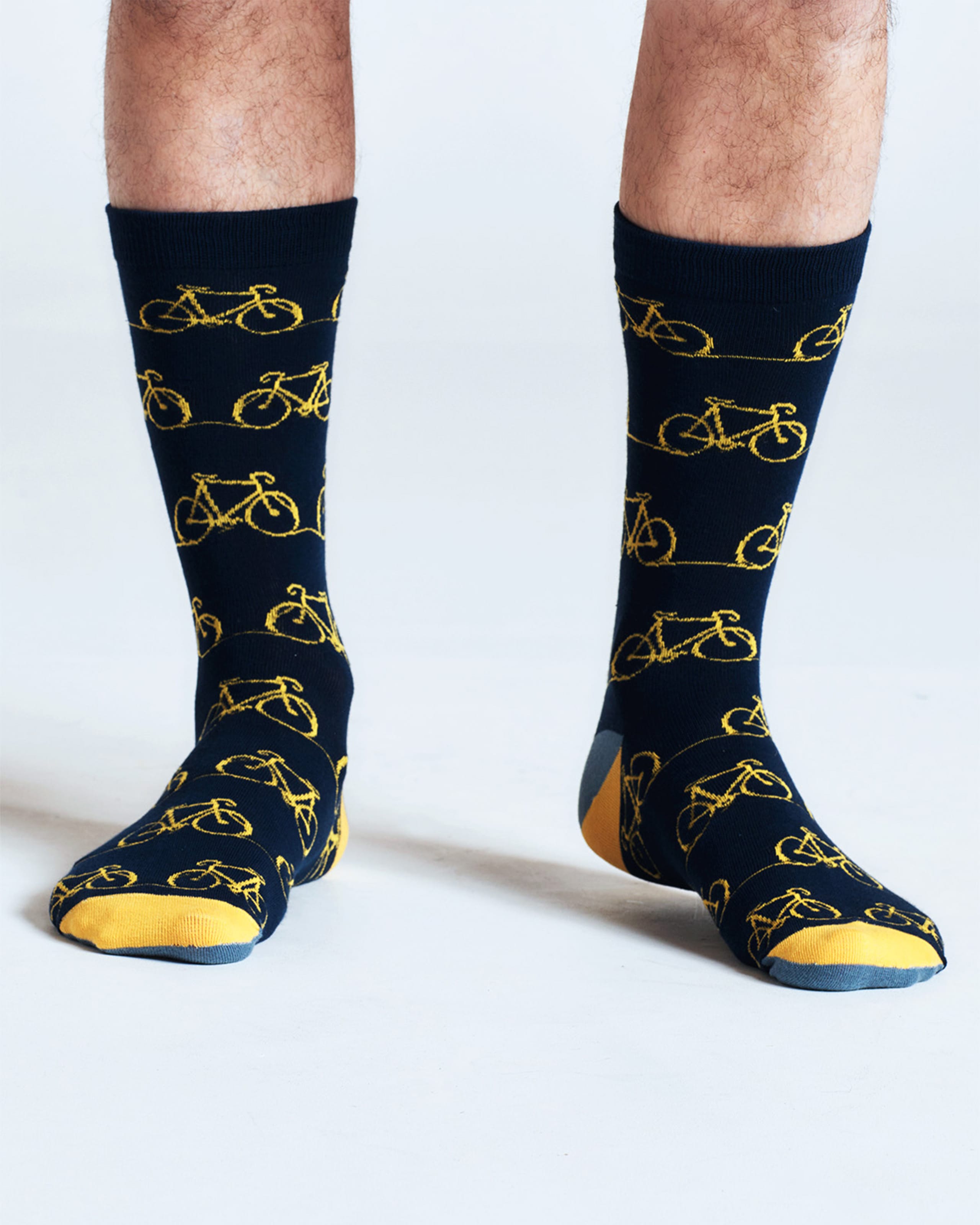 Navy | Riam Bike Bamboo Socks | WoolOvers UK