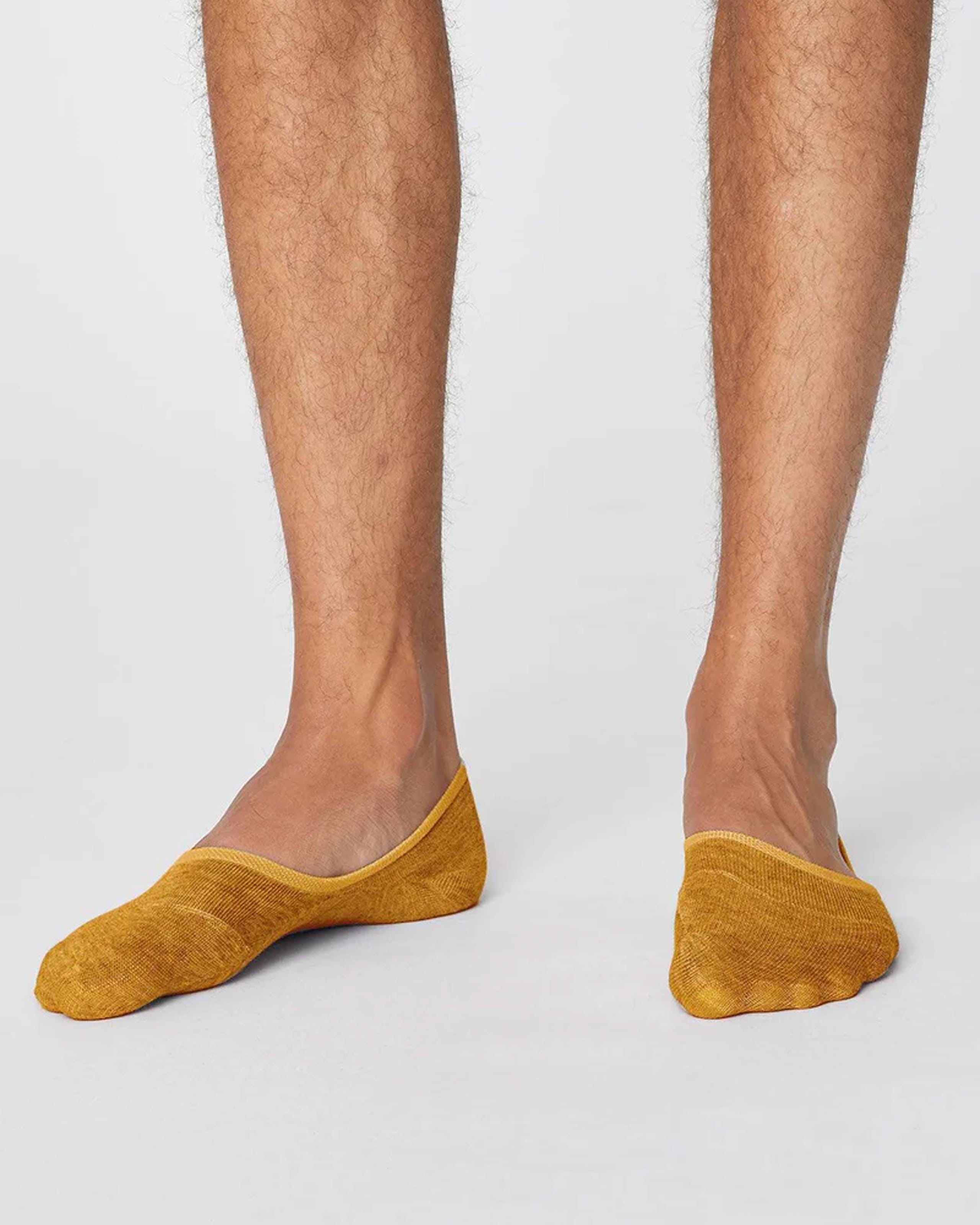 Mustard Yellow | Mens No Show Socks | WoolOvers UK