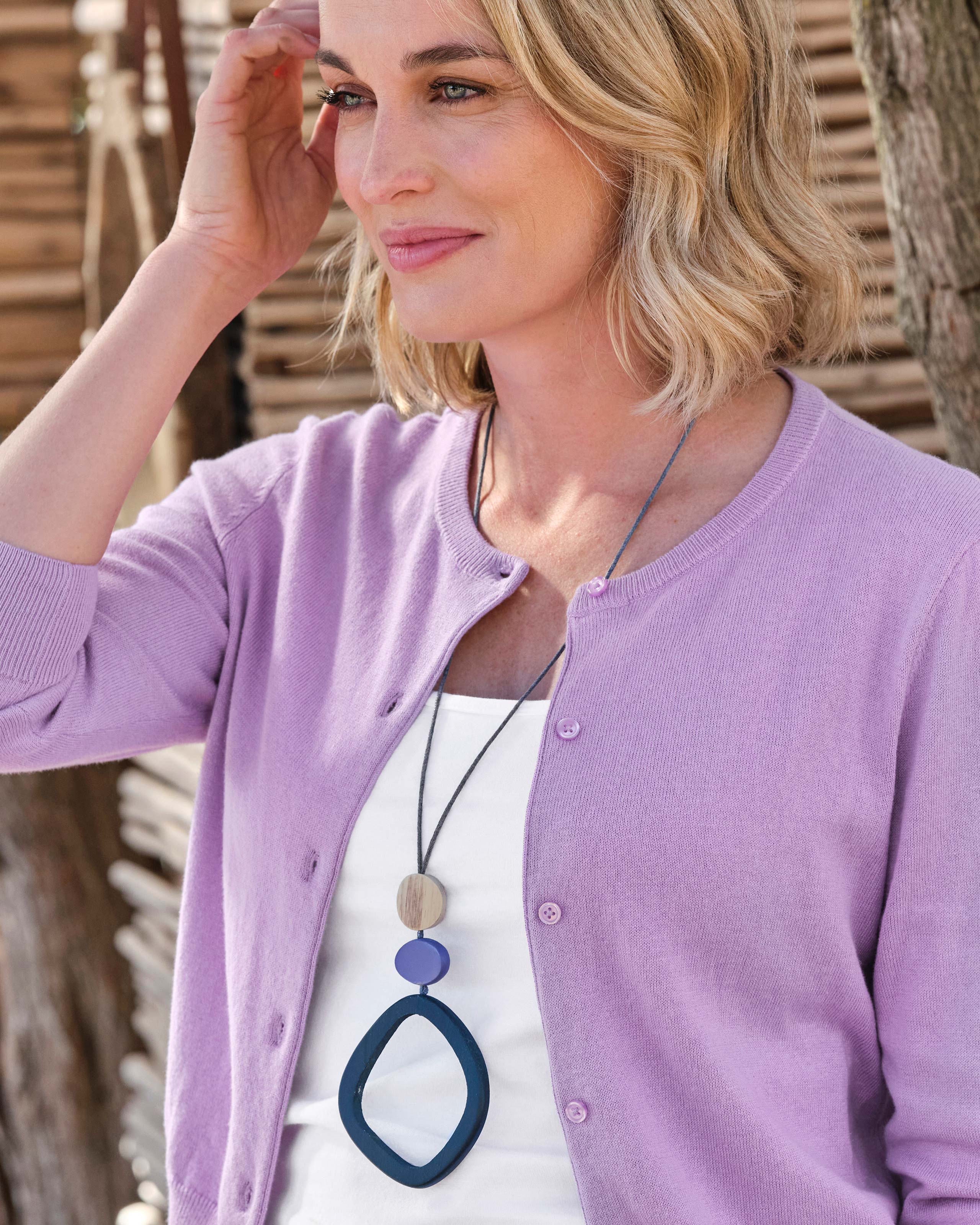 Iris | Silk & Cotton 3/4 Sleeve Crop Cardigan | WoolOvers AU