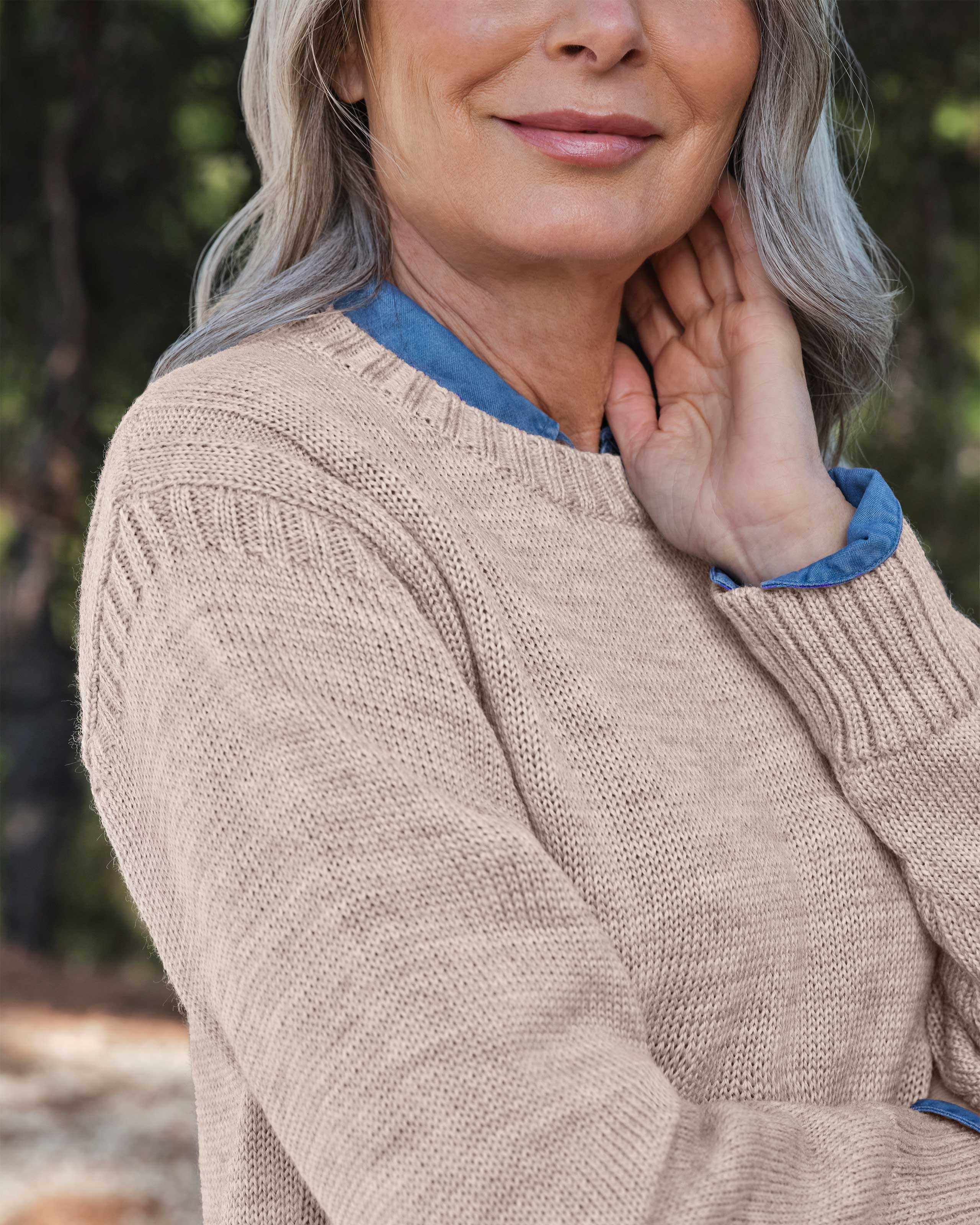 Soft Oatmeal | 100% Pure Wool Guernsey Sweater | WoolOvers US